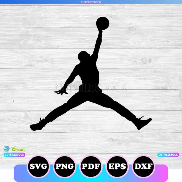 Jordan Svg Silhouette, Png, Dxf, Cricut, High Quality