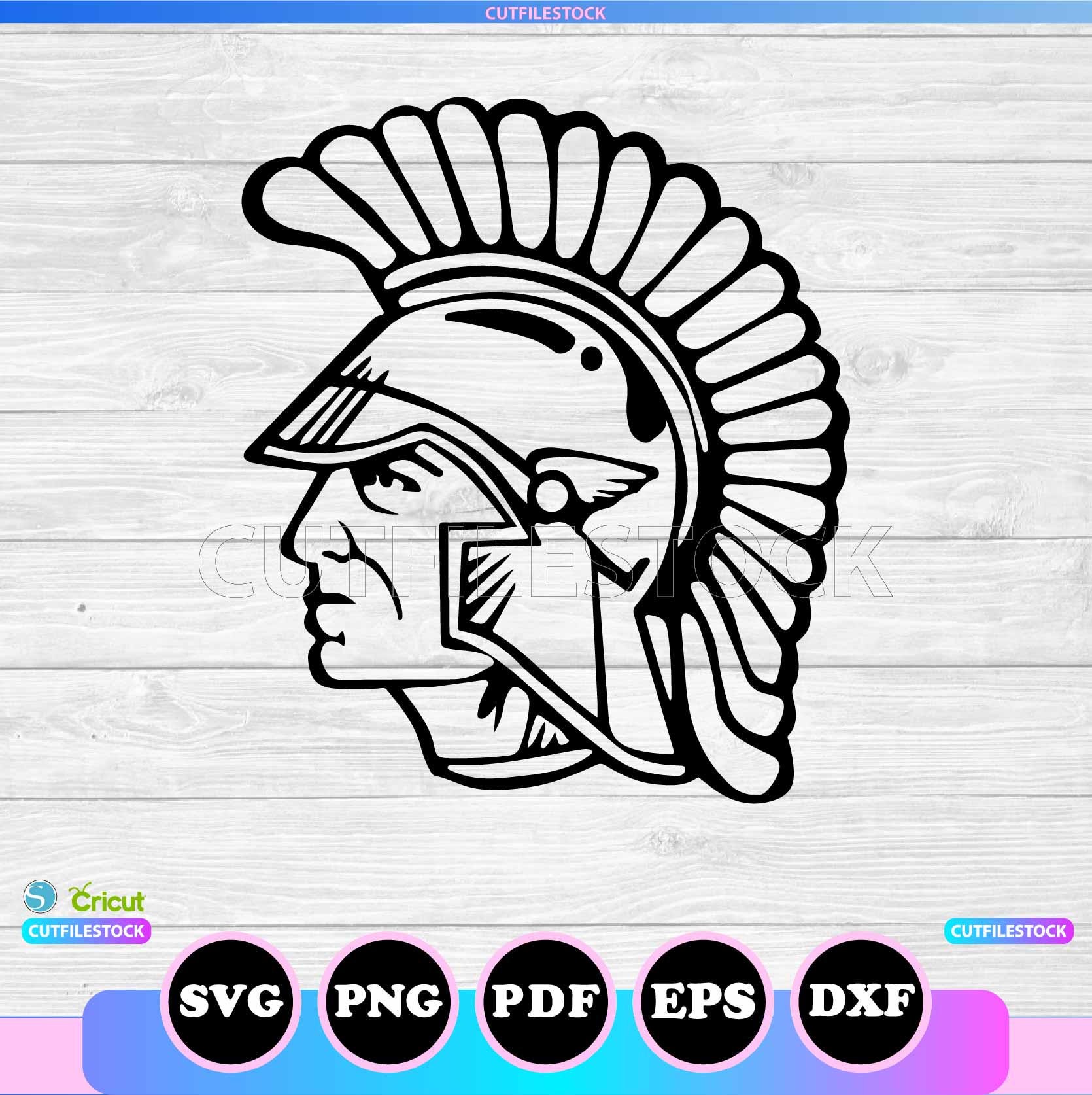 Trojan Svg outline, Png, Dxf, Cricut, Trojan Head Svg