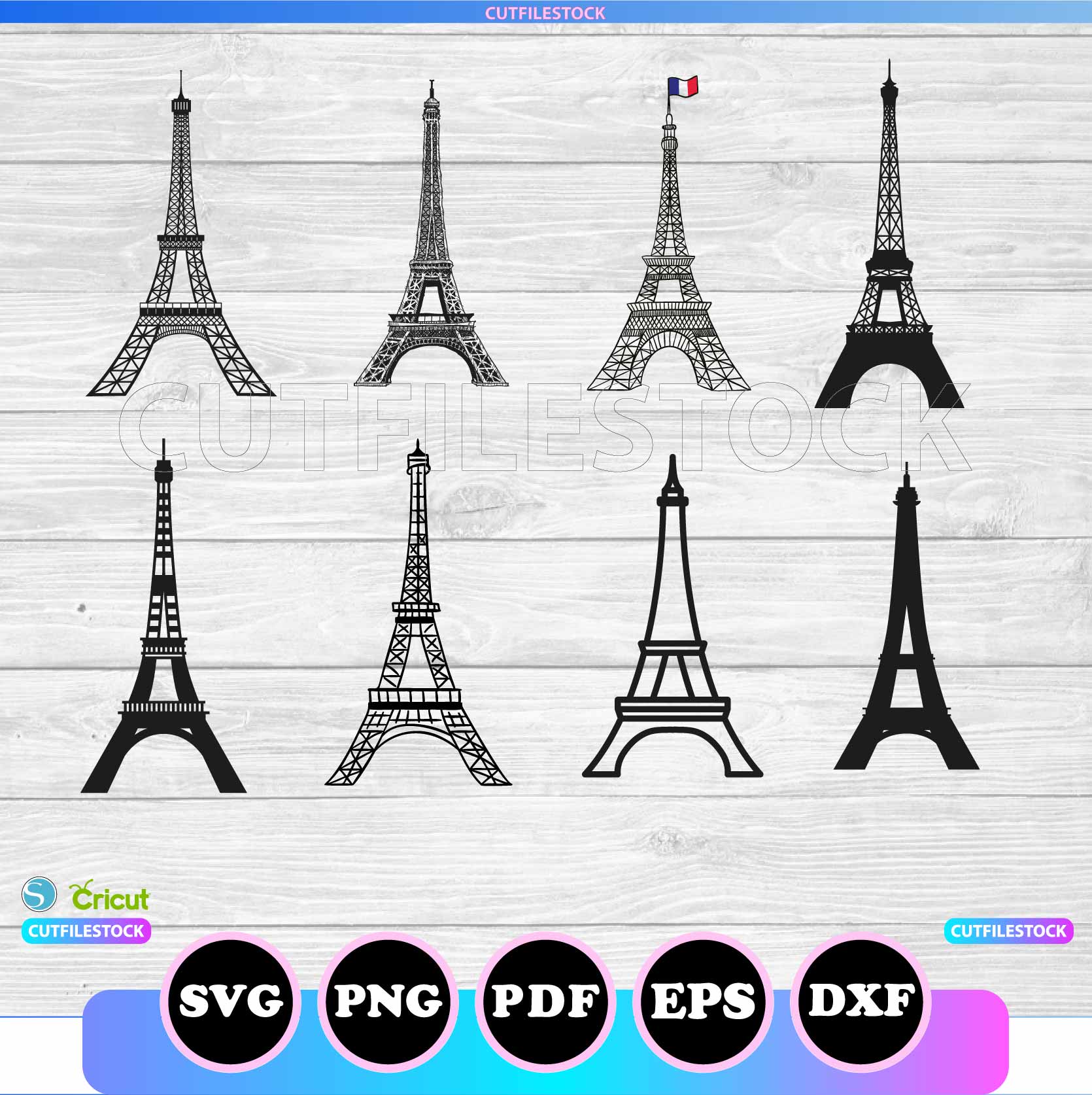 Eiffel Tower Svg Bundle, Png, Cricut, Paris Eiffel Tower Svg