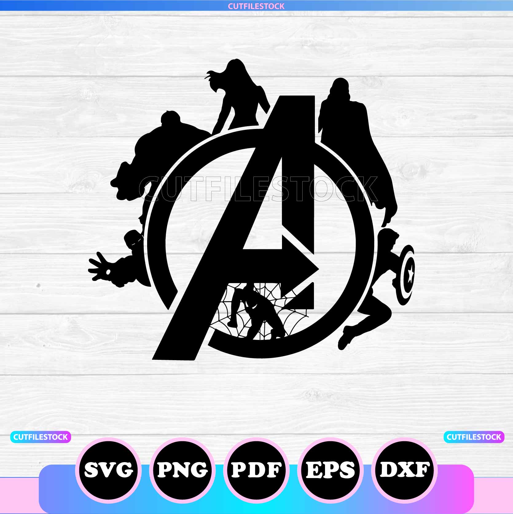 Avengers Svg Silhouette Svg, Png, Cricut, Superheroes Svg