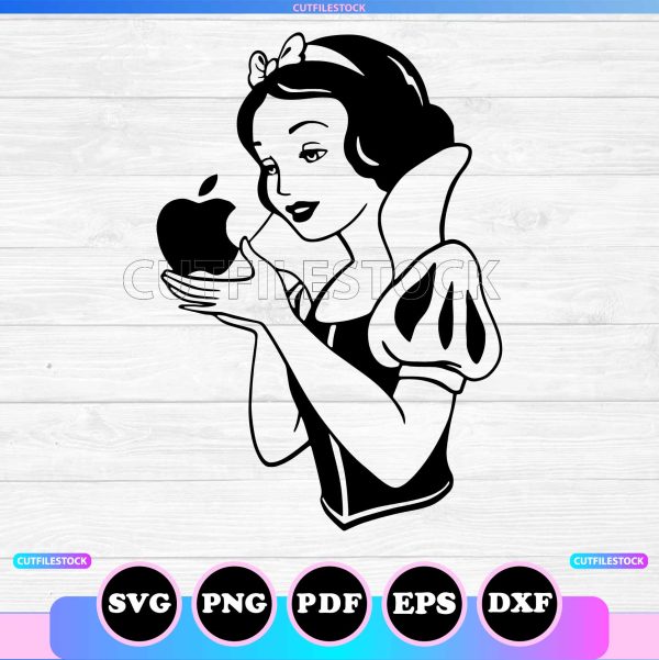 Snow White Apple Svg, Png, Cricut, Princess Snow White Svg