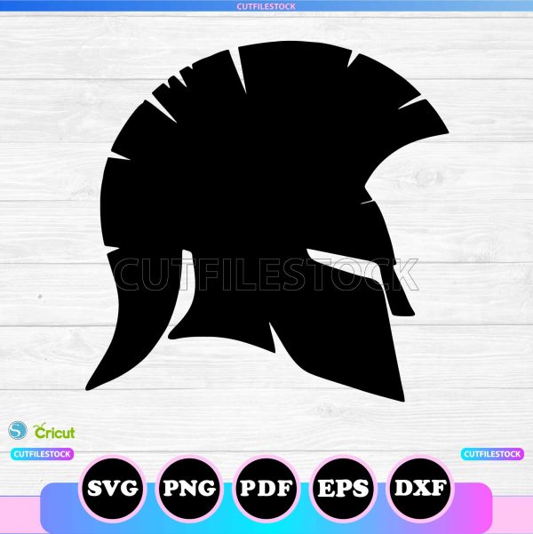 Spartan Trojan Svg Silhouette , Png, Dxf, Cricut, Trojan Head Svg