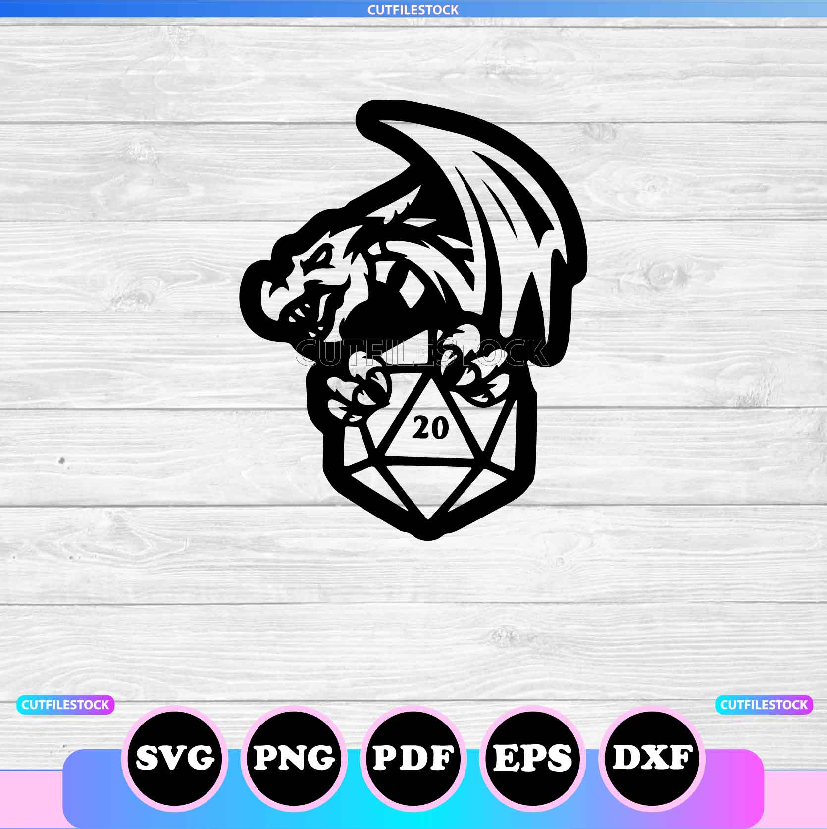 Dungeons and Dragons Svg, Png, Dxf, Eps, Pdf, D20 Diss Svg