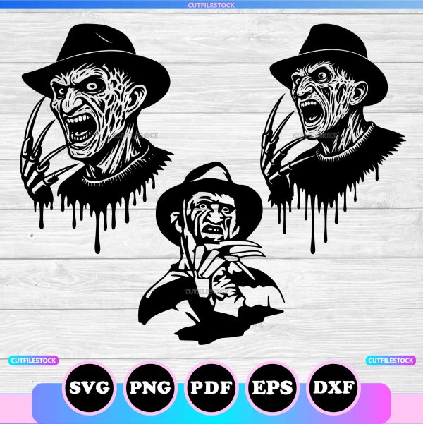 Freddy Krueger Svg, Png, Horror Freddy Krueger Bundle Svg
