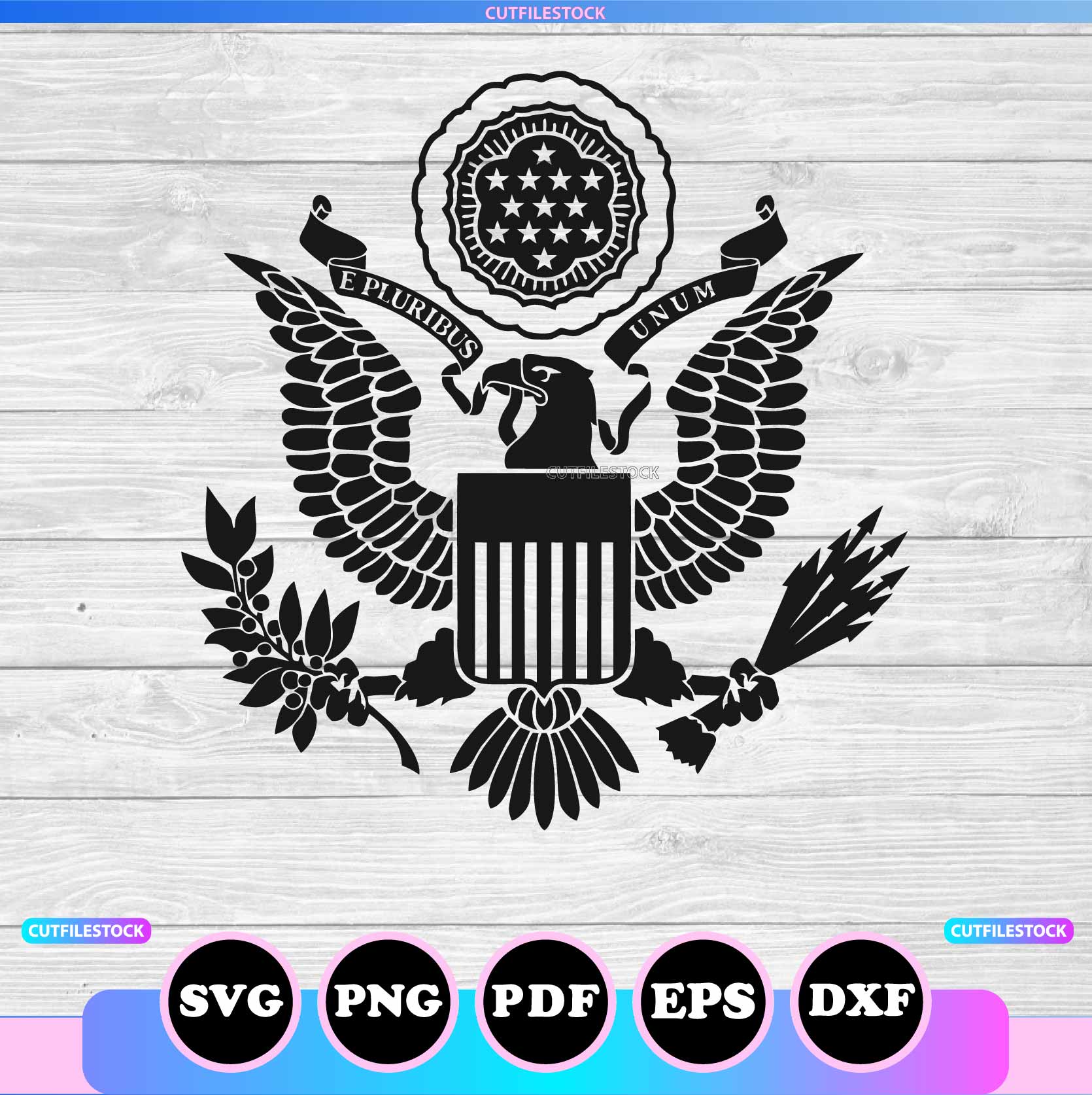Great Seal Svg, Png, Army Svg, US Eagle Silhouette Svg