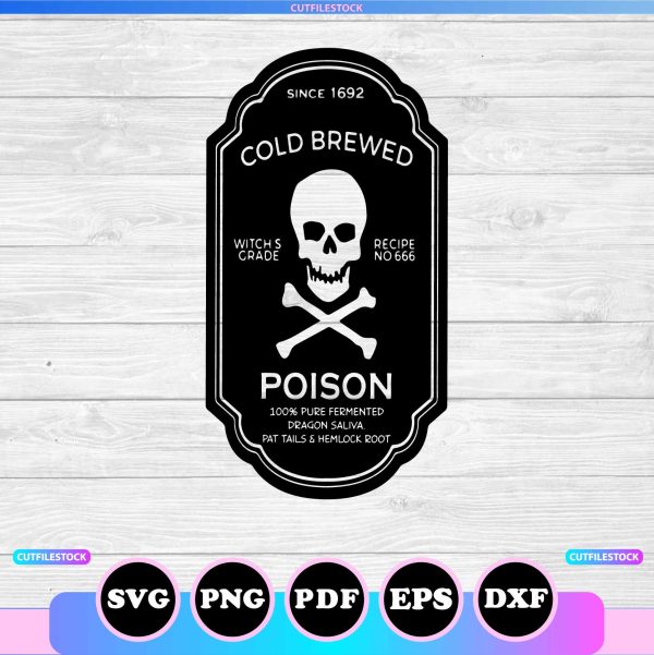 Poison Label Svg, Png, Cricut, Witch Potion, Halloween Label Svg